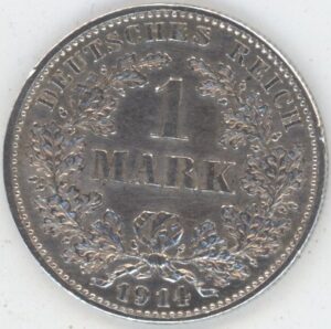 Germany Empire 1 Mark 1914 G Wilhelm II (vz) en argent | Numispassion.ch